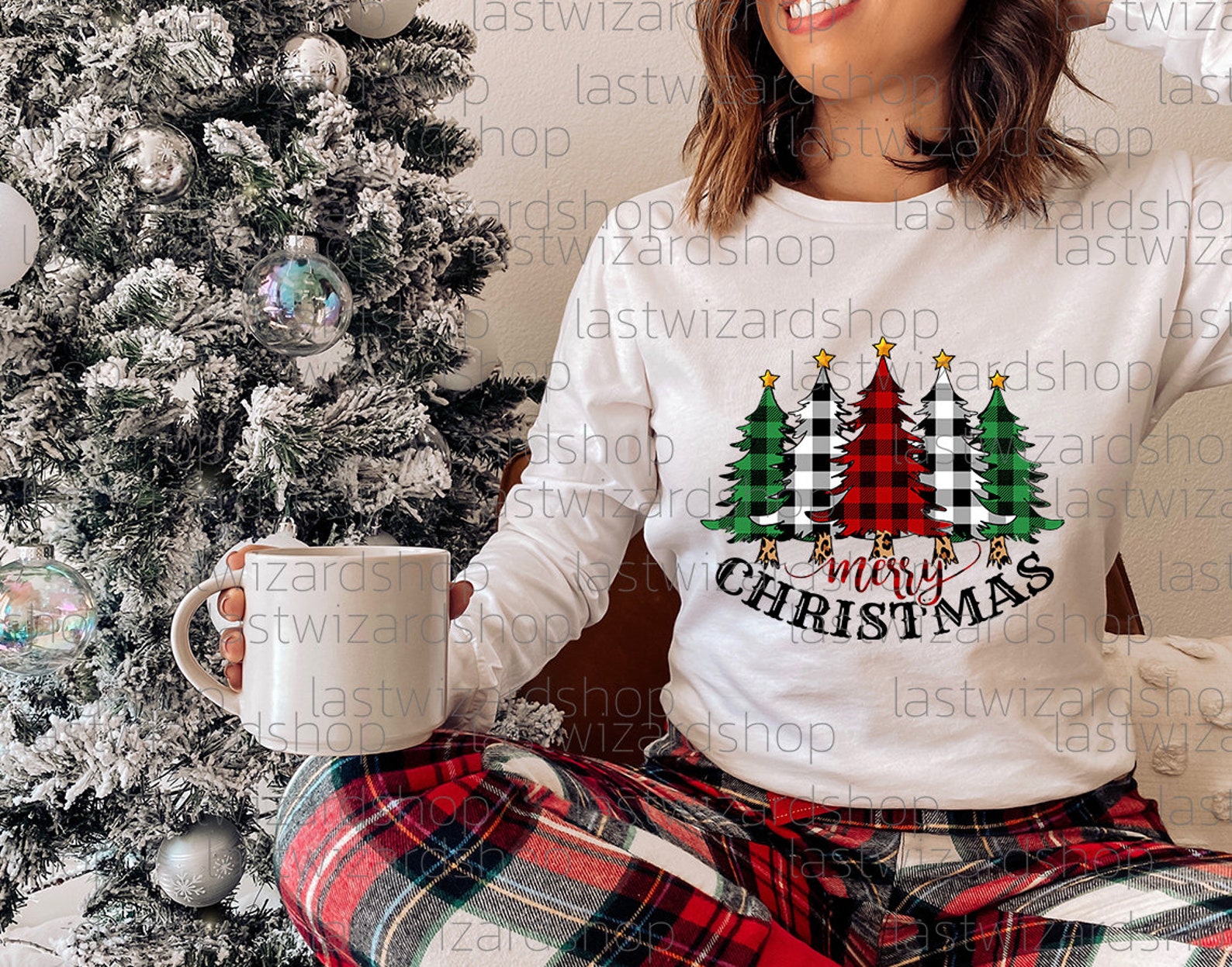 Red Buffalo Plaid Christmas Trees Png White Buffalo Plaid - Etsy