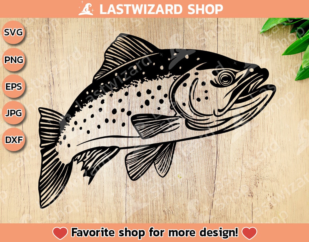 Trout Fish Svg, Fishing Svg, Dad Svg, Fish Svg, Fisherman Svg, Bass ...