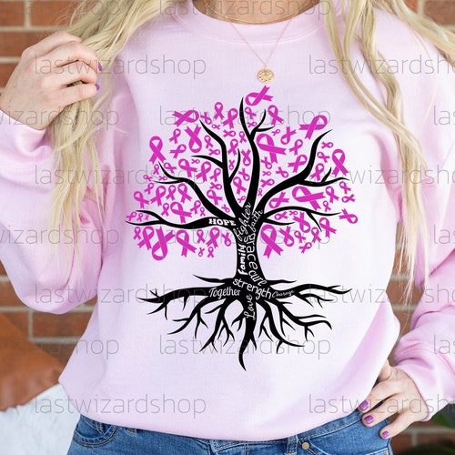 Breast Cancer Tree Svg Cancer Awareness Svg Pink Ribbon Svg - Etsy