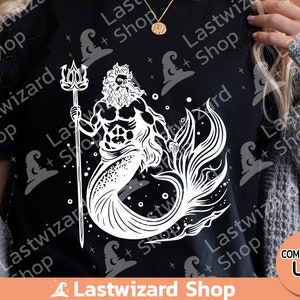 King Mermaid Svg, Siren Svg,sea Svg, Nautical, Summer Svg, Ocean Svg ...