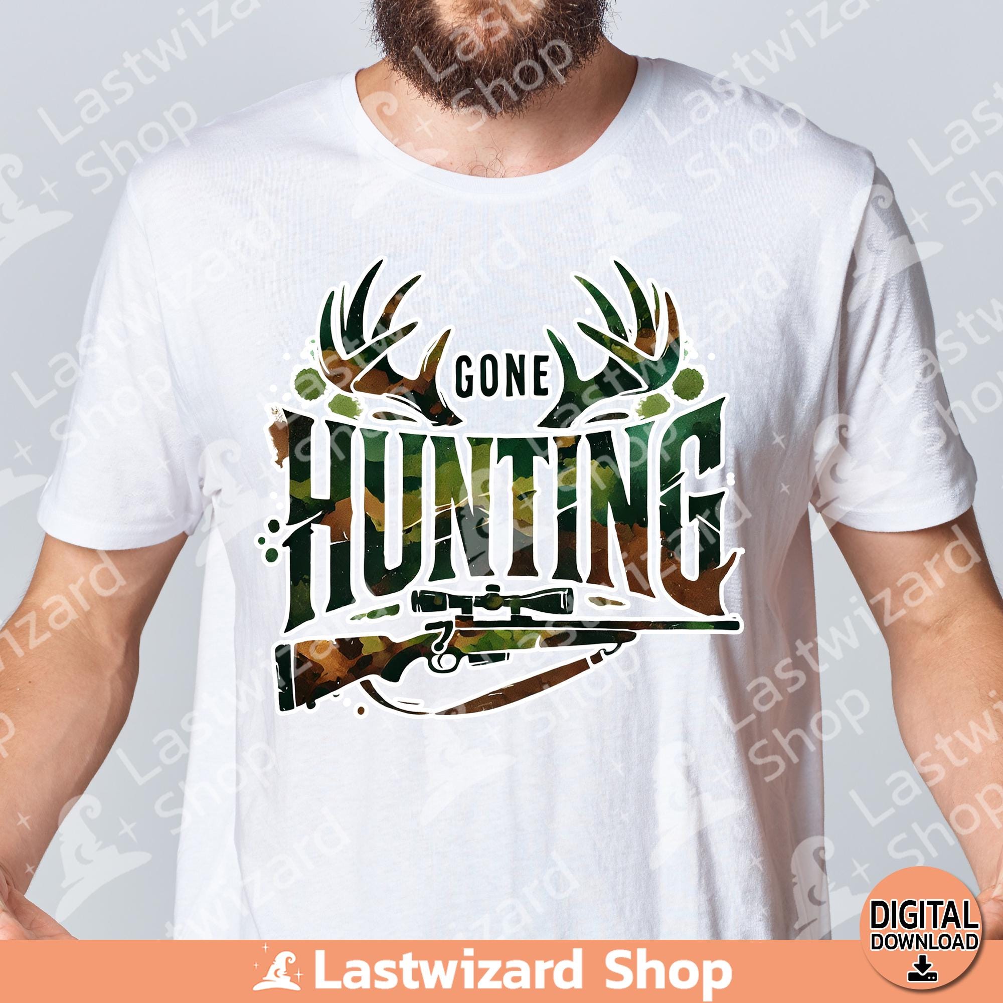 Gone Hunting PNG: Camo Deer Hunters Clipart (digital Download) - Etsy