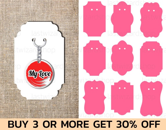 Keyring Display Card Svg Key Ring Tag Svg Keychain Packaging | Etsy
