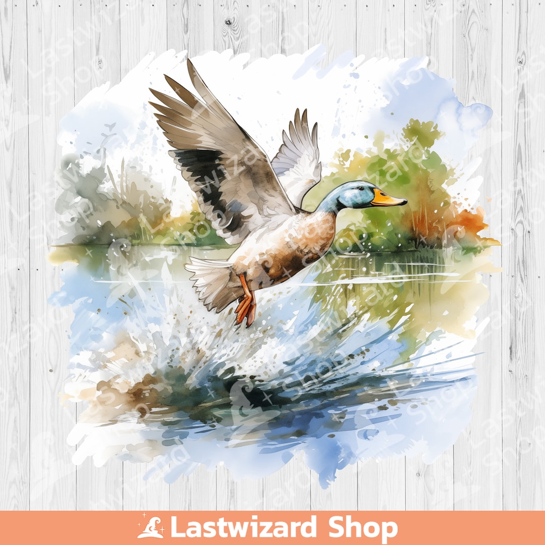 Duck Flying in Lake Scene Png Sublimation, Duck Hunting Jpg, Duck Hunt ...