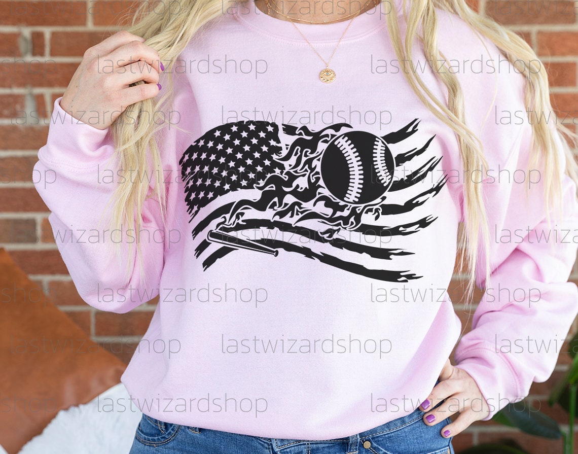 Baseball Distressed American Flag Svg Baseball Team Svg - Etsy