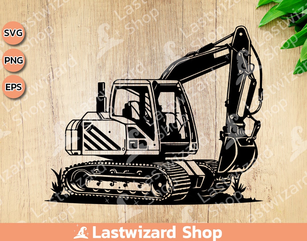 Excavator Svg Png File, Digger Svg, Construction Birthday, Engineering ...
