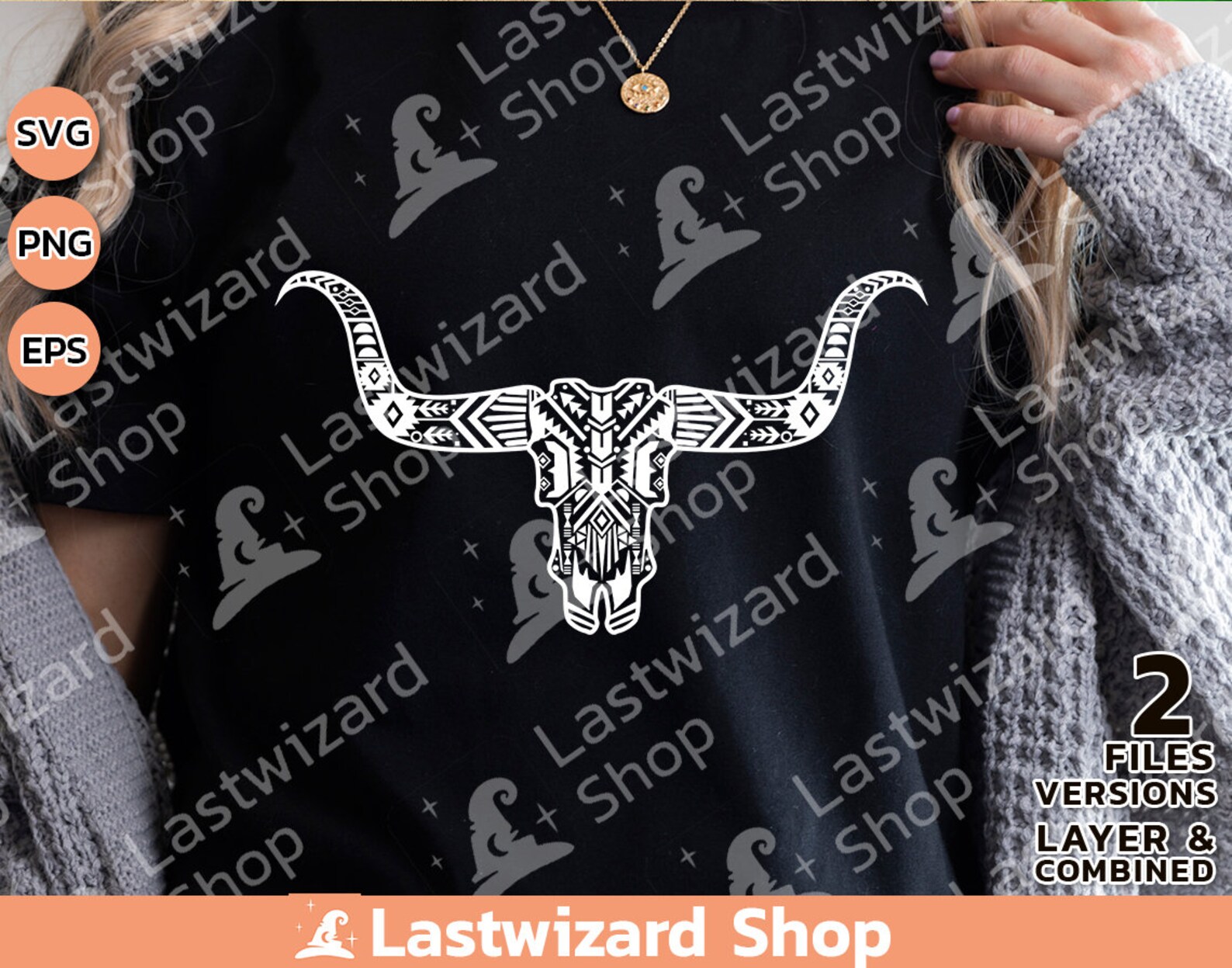 Cow Skull With Aztec Pattern Svg Farm Svg Bull Skull Cowboy - Etsy