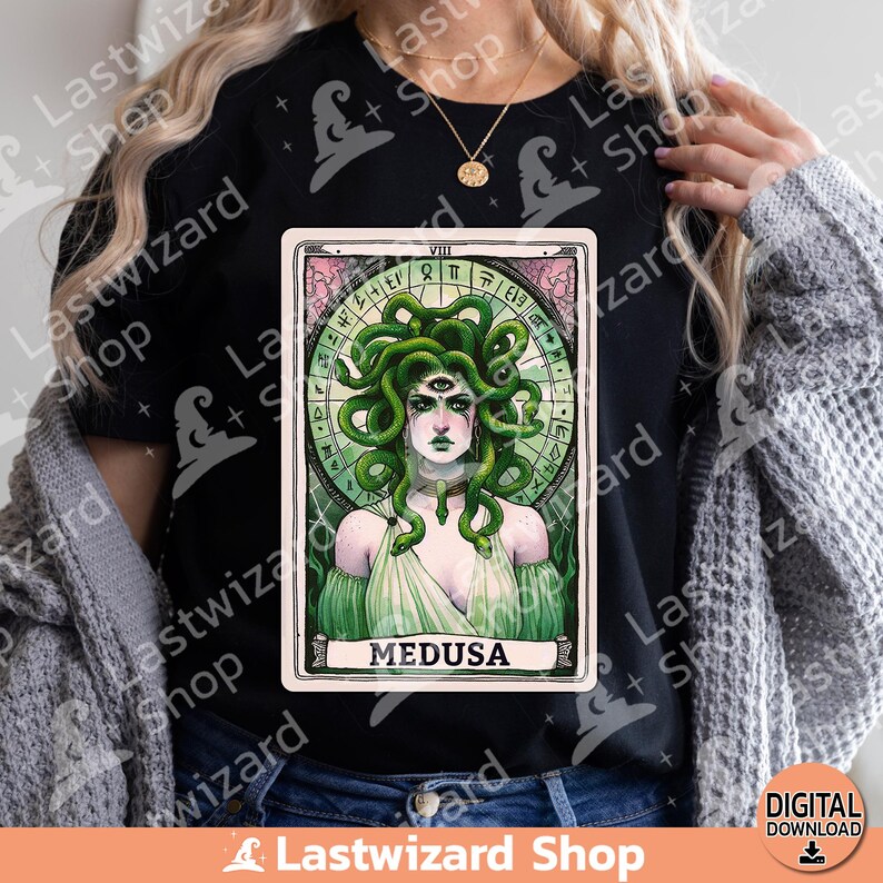 Medusa Tarot Card PNG for Greek Mythology Buffs, Feminist Art ...