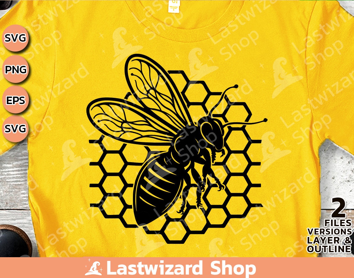Bee With Honeycomb Svg Worker Bee Svg Beekeeper Svg - Etsy Ireland