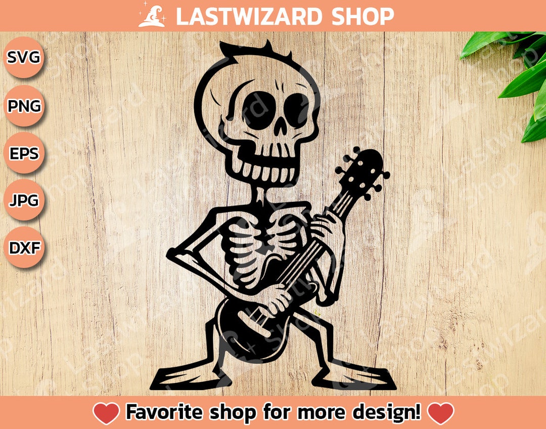 Rockstar Skeleton SVG: Rock Music Clip Art (digital Download) - Etsy