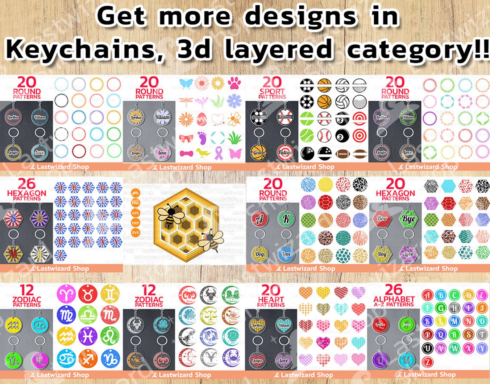 Butterfly Keychain SVG Bundle: Monogram Keyring Patterns (digital ...
