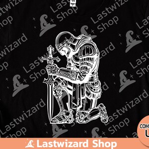 Armor Warrior Kneel Pray Svg Png, Medieval Crusade Knight and Sword Svg ...