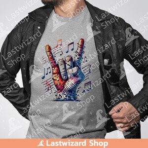 Music Notes Png, Rock Music Sublimation Design, Rocker Png, Music ...
