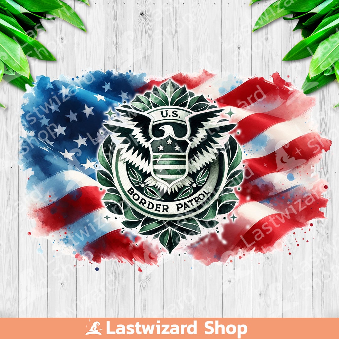 US Border Patrol With American Flag PNG, USBP Sublimation Design ...
