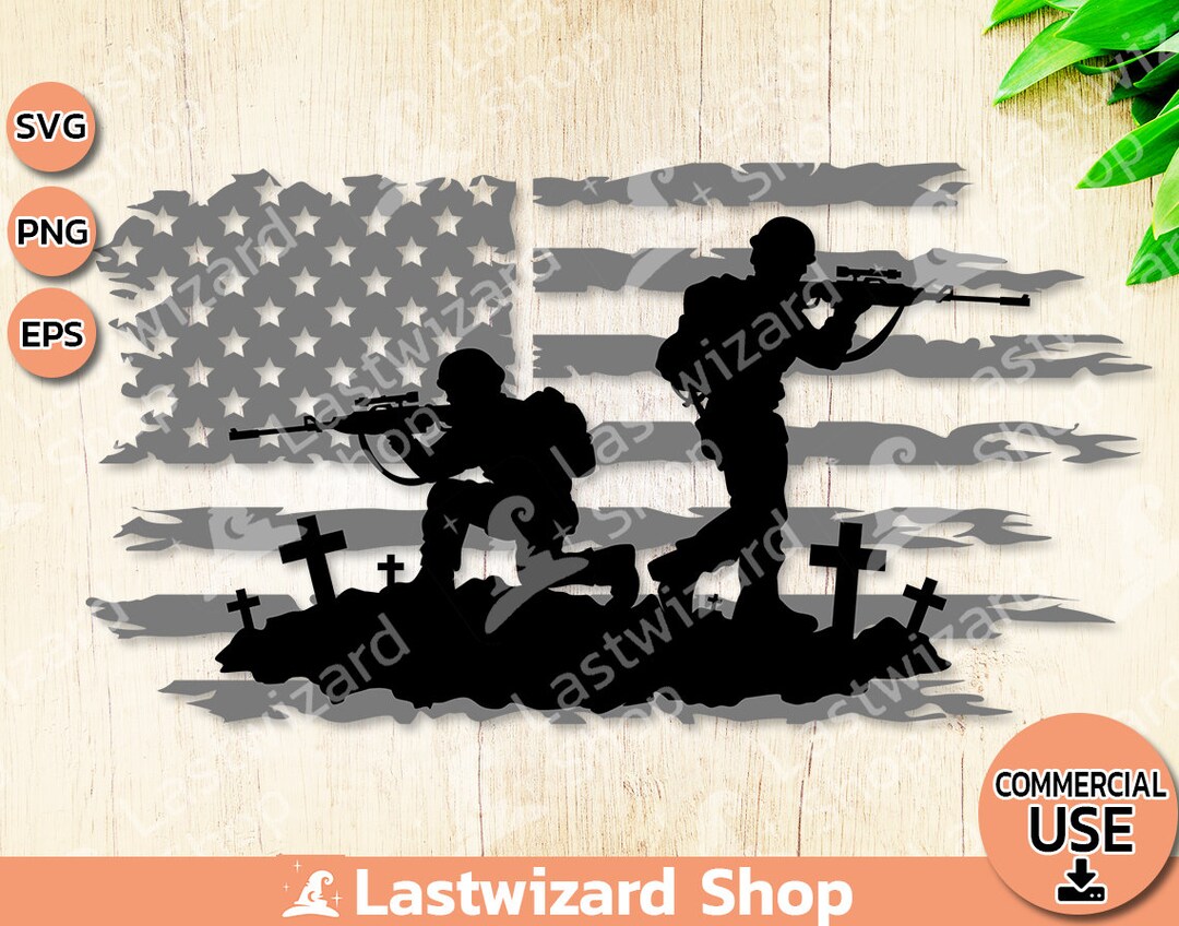 Soldiers American Flag Svg, Distressed USA Flag Svg, Png, Eps, Cricut ...
