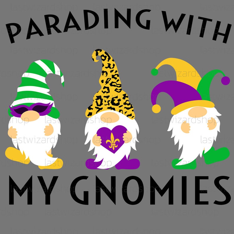 Mardi Gras Gnomes Svg Parading with My Gnomies Svg Kids | Etsy