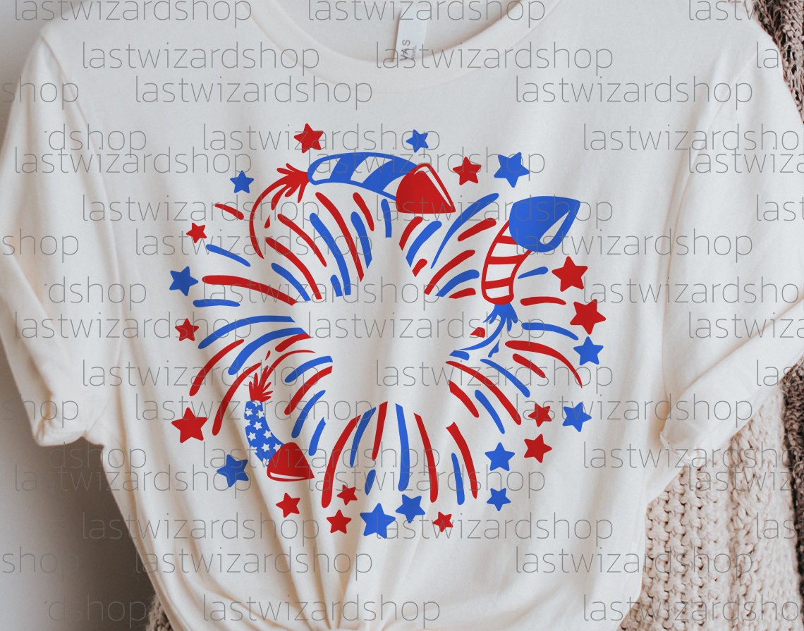Firework Star Svg Party in the Usa Svg Patriotic Svg | Etsy