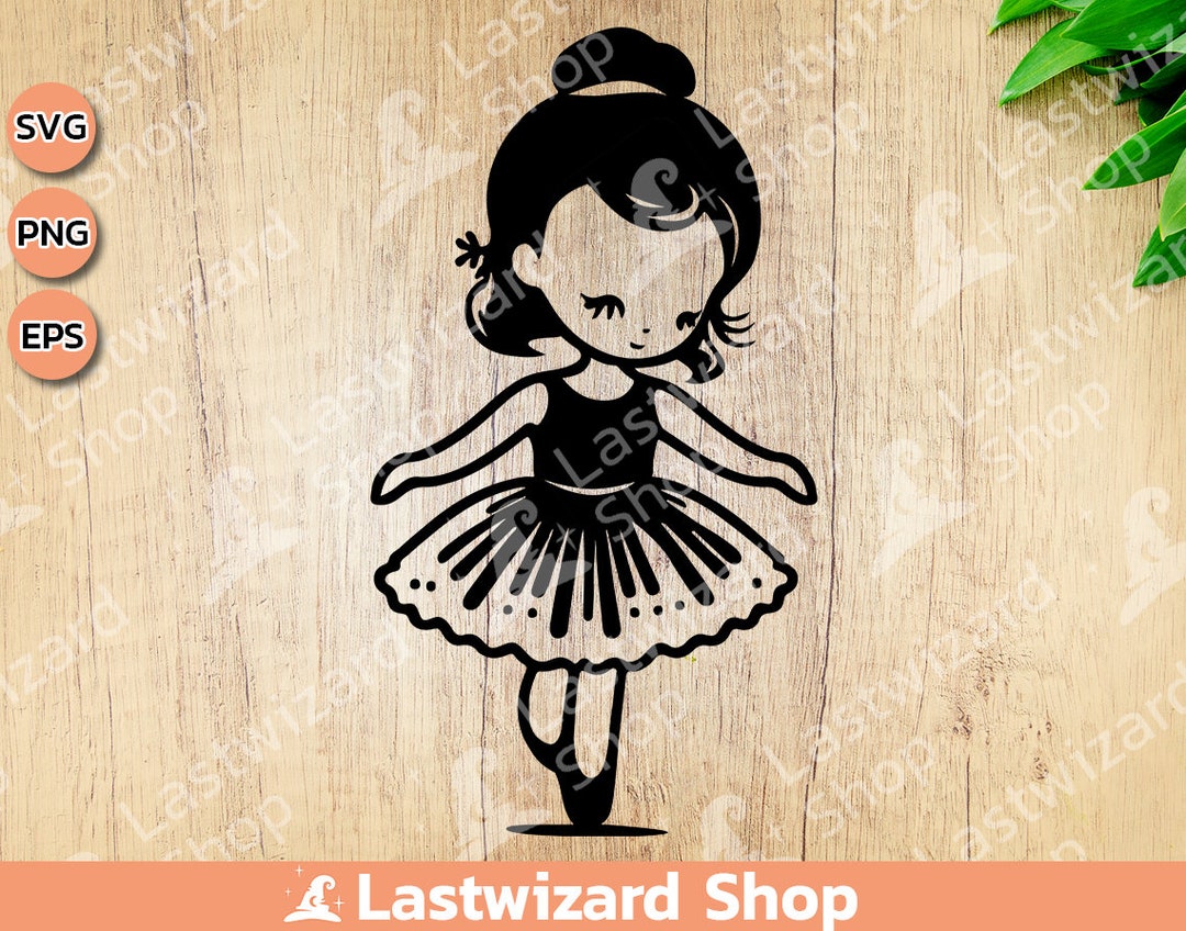 Little Girl Ballerina Dancing Svg Png File, Ballerina Student, Vinyl ...