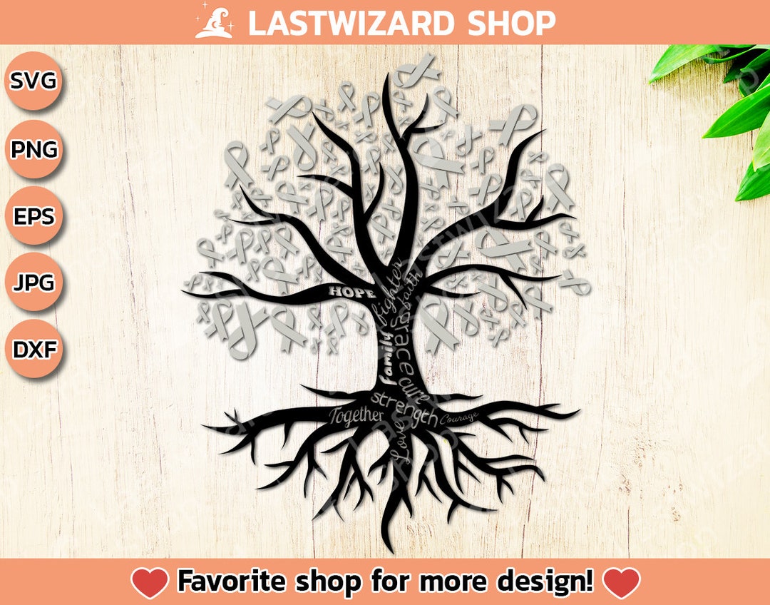 Lung Cancer Tree Svg, Cancer Awareness Svg, White Pearl Ribbon Svg ...