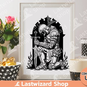 Armor Warrior Kneel Pray Svg, Sword Svg, Shield Svg, Knight Svg ...