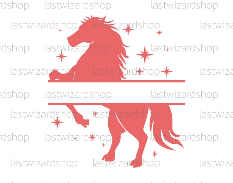 Horse Monogram Svg Horse Prints Svg Monogram Frame Svg | Etsy