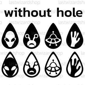 Alien Earrings Svg, Ufo Svg, Aliens Faux Leather Earrings, Space ...