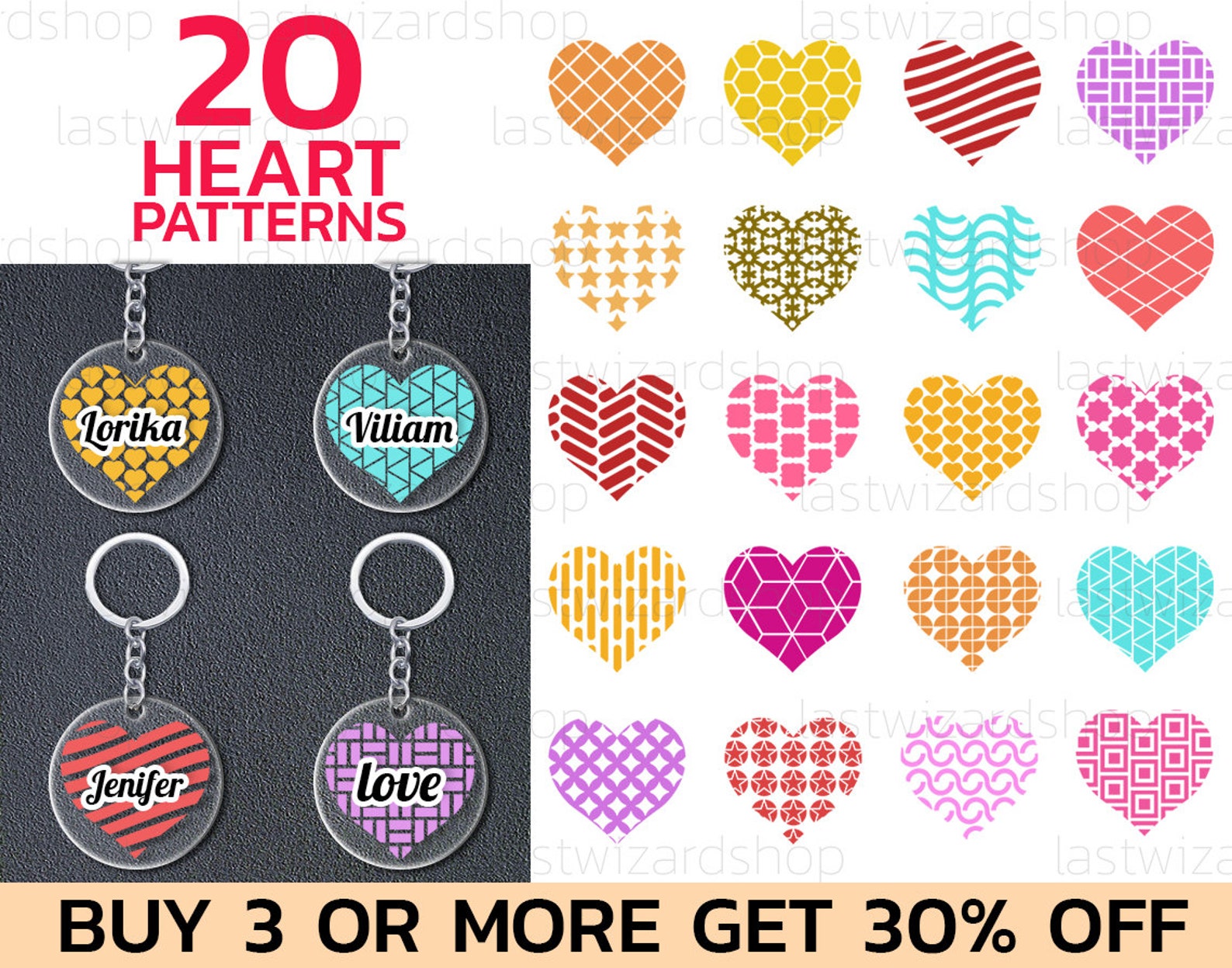 Heart Keychain Svg Keyring Background Svg Key Fob Svg Heart | Etsy