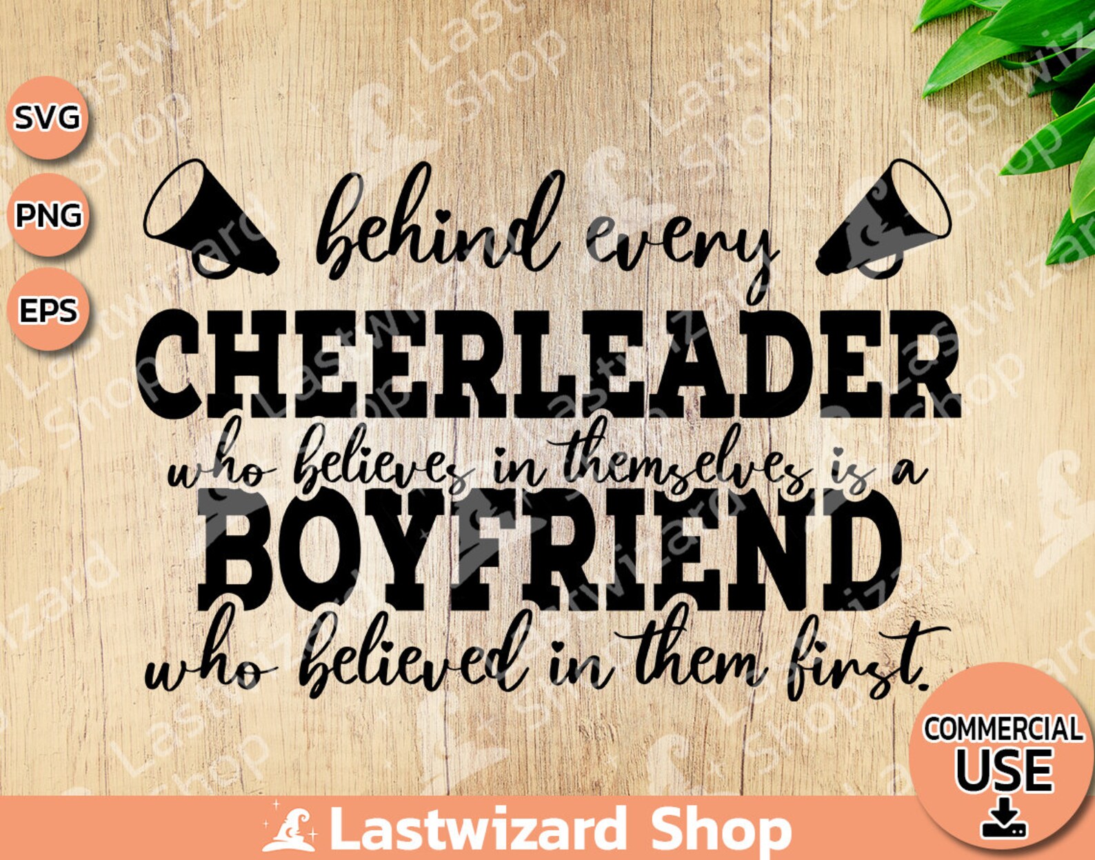 Proud Cheerleader Boyfriend SVG PNG, Varsity Style Cheer Bow Design for ...