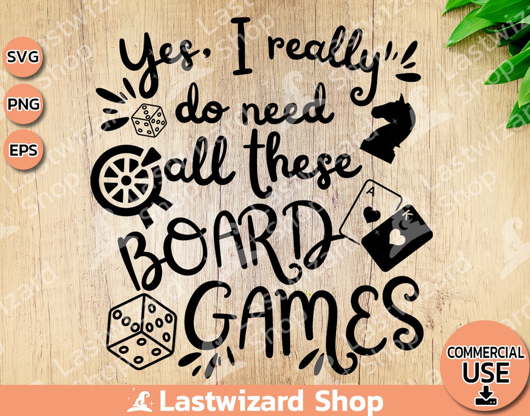 Board Games SVG: Dice, Cards, Tabletop Gaming Lover (digital Download ...