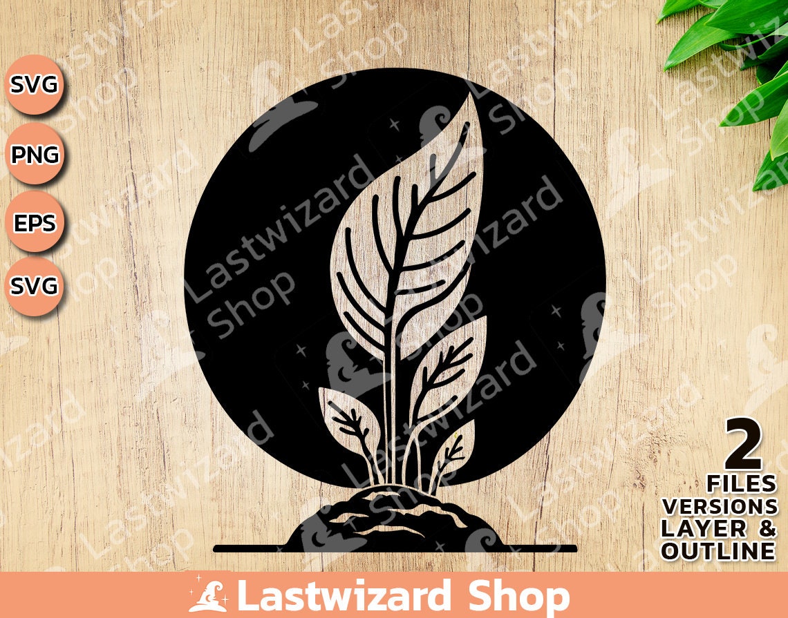 Plant Glowing Layered Svg Tree Svg Gardening Svg Seed Svg - Etsy