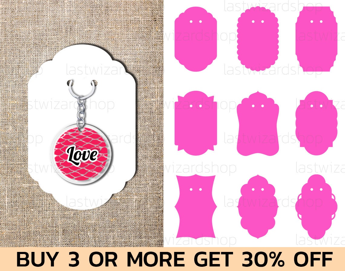 Keyring Display Card Svg Key Ring Tag Svg Keychain Holder | Etsy