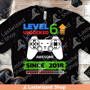 Birthday Boy Gamer Level 6 Svg, Level 6 Unlocked Svg,6 Years Old, 6th ...