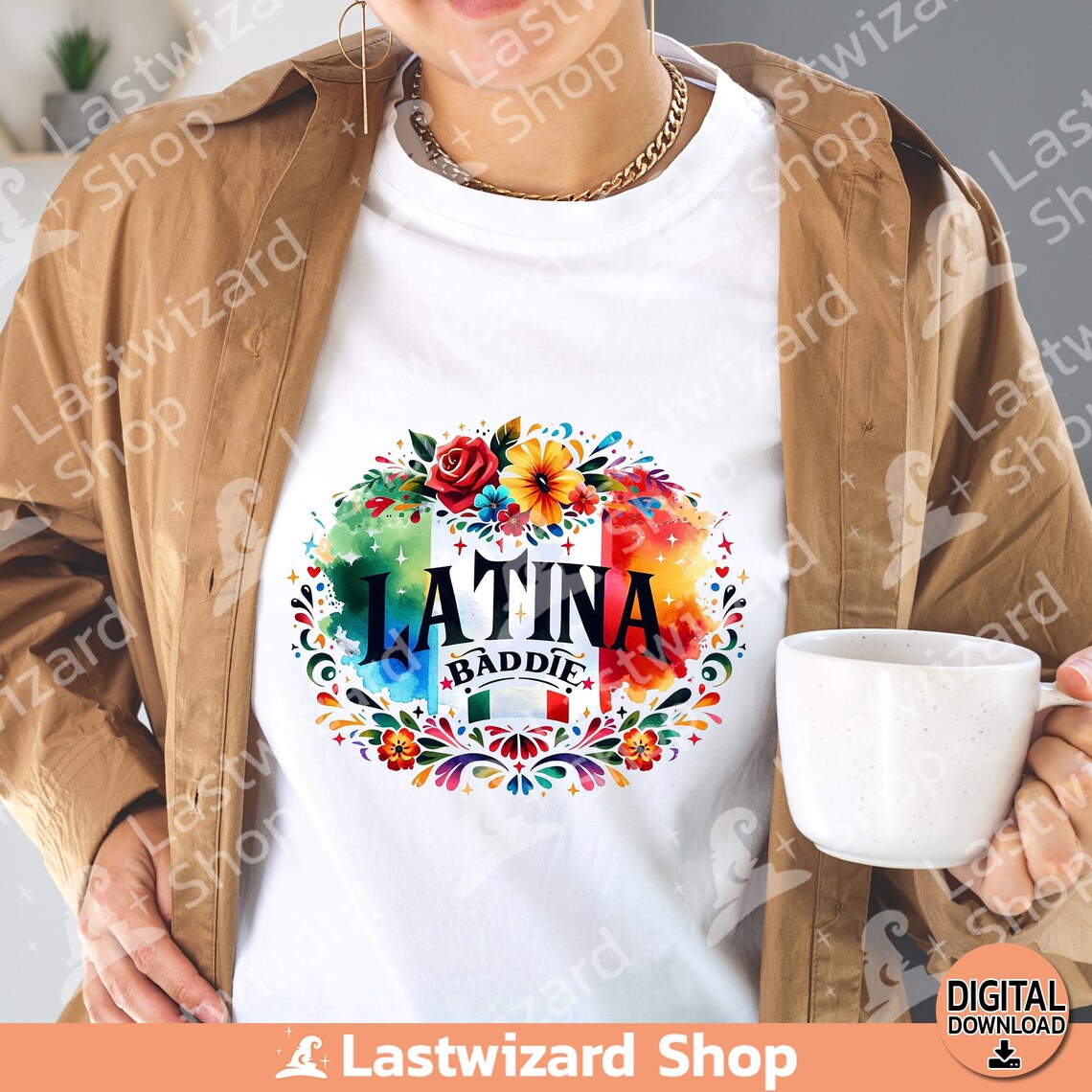 Latina Baddie PNG: Watercolor Mexican Clipart (digital Download) - Etsy