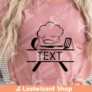 Chef Name Monogram SVG PNG File, Culinary School for T Shirt, Sous Chef ...