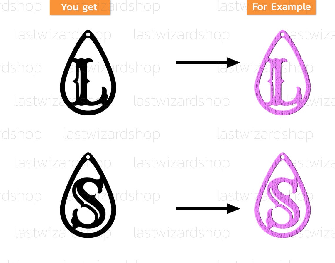 Alphabet Earrings Svg Font Earrings Svg Faux Leather - Etsy