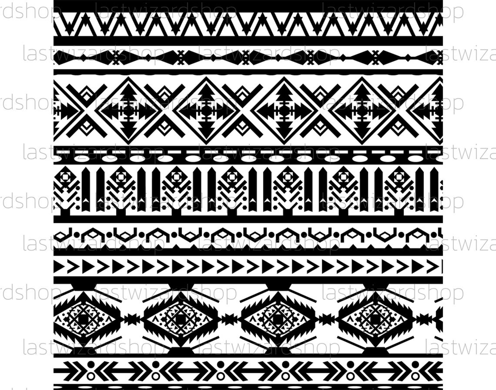 Aztec Print Pattern Svg Southwest Aztec Svg Seamless Pattern | Etsy