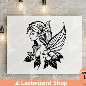 Fairy Princess With Flower Svg, Magical Creatures Fairy Tale SVG PNG ...