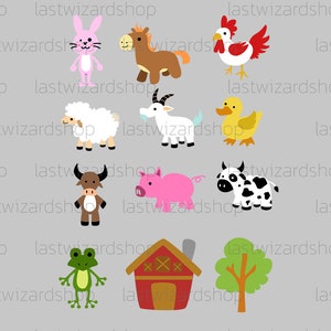 Barnyard Animals Svg Farm Svg Baby Animal Svg Pig Horse - Etsy
