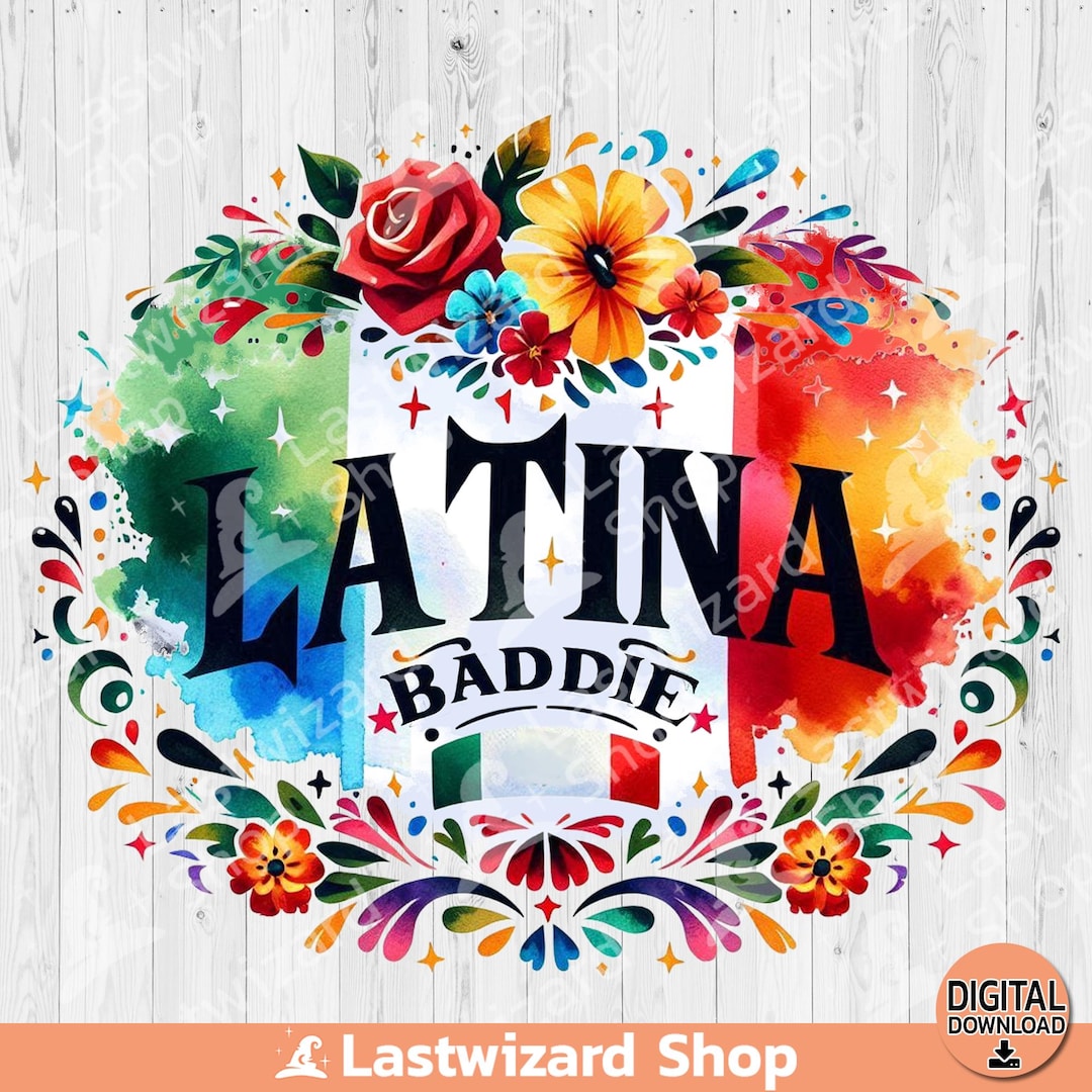 Latina Baddie PNG: Watercolor Mexican Clipart (digital Download) - Etsy