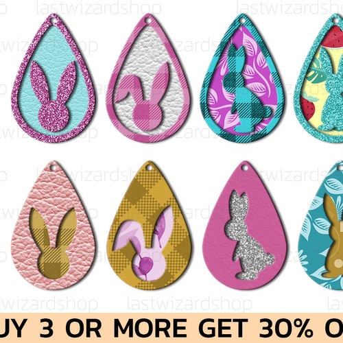 Easter Earring SVG Easter Earring SVG Files for Silhouette - Etsy