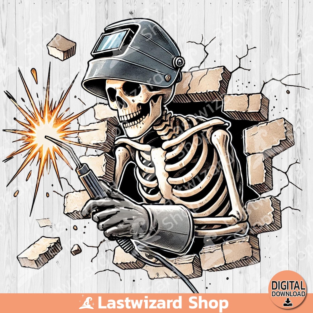 Skull Welder PNG, US Welder Skull Sublimation Design, Watercolor ...