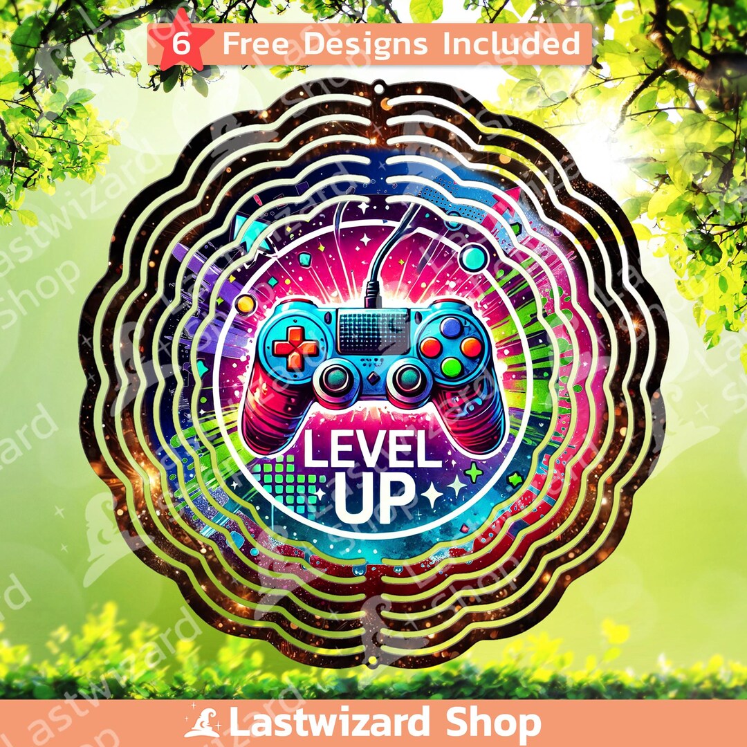 Level up Game Controller Wind Spinner PNG, Video Game Wind Spinner ...