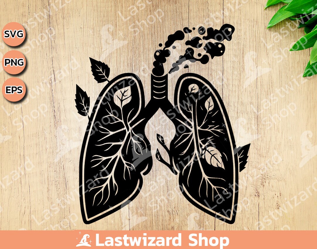 Lung With Smoke Svg, Smoking Human Lung Svg, Human Anatomy Respiratory ...