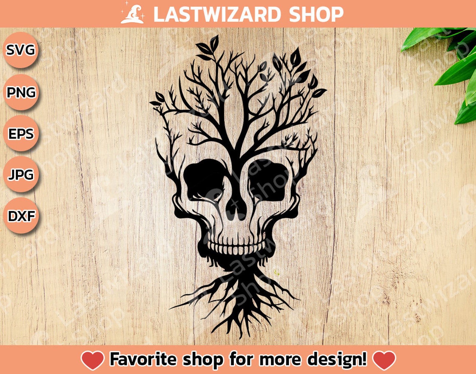 Forest Skull SVG PNG: Tree Landscape Clip Art (digital Download) - Etsy