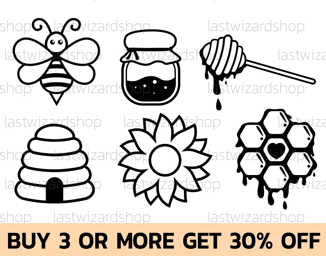 Bee Svg Bundle Beehive Svg Honey Bee Sunflower Honeycomb - Etsy Canada