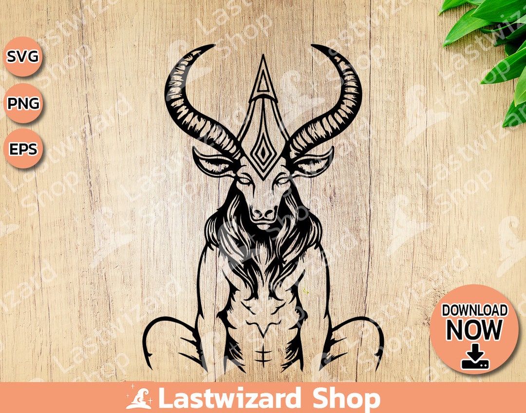 Baphomet Svg, Satan Svg, Goat Svg, Pentagram Svg, Gift for Witch Lover ...