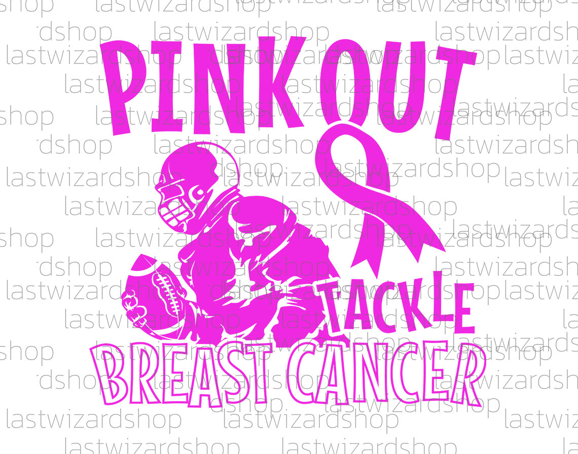 Pink Out Tackle Breast Cancer Svg Cancer Awareness Svg Pink - Etsy