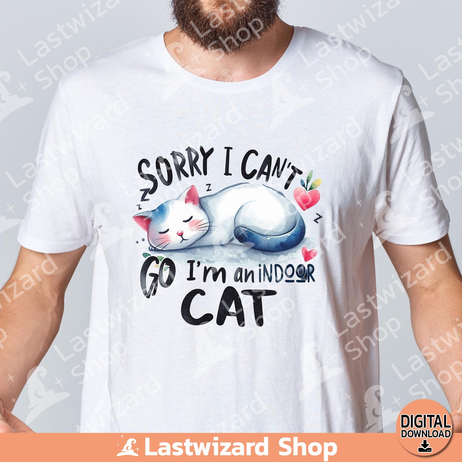 Indoor Cat Meme PNG: Funny Watercolor Clipart (digital Download) - Etsy