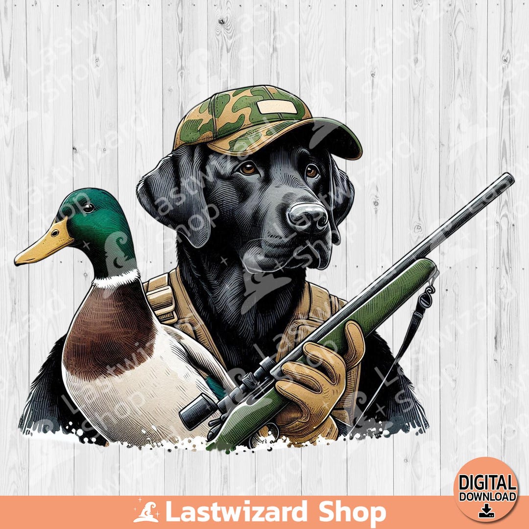 Black Labrador Hunting Duck PNG, Camo Hat Sublimation Design, Duck ...