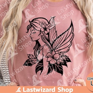 Fairy Princess With Flower Svg, Magical Creatures Fairy Tale SVG PNG ...