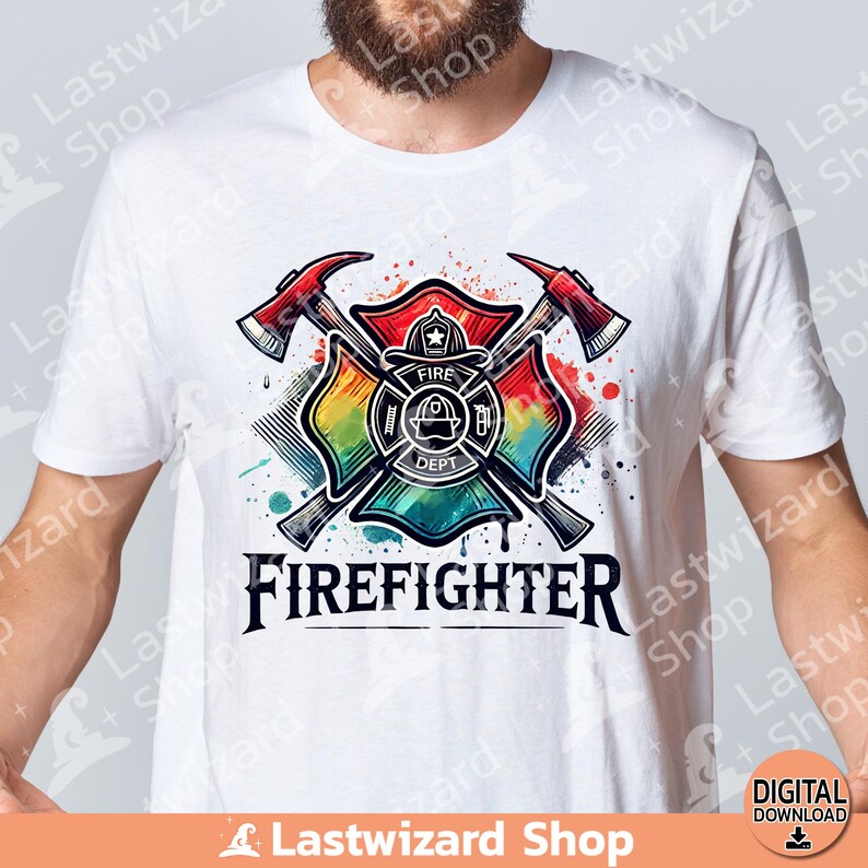Firefighter Symbol PNG: Retirement Sublimation Design (digital Download ...